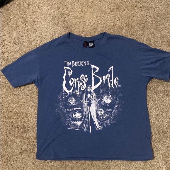 Shirts | Romwe Blue Corpse Bride Tee Large | Poshmark